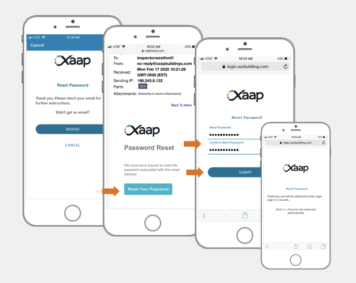Reset Password Through Xaap Mobile App - Xaap Buildings