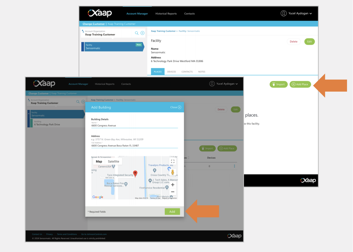 Set up Facilities and Buildings - Xaap Buildings