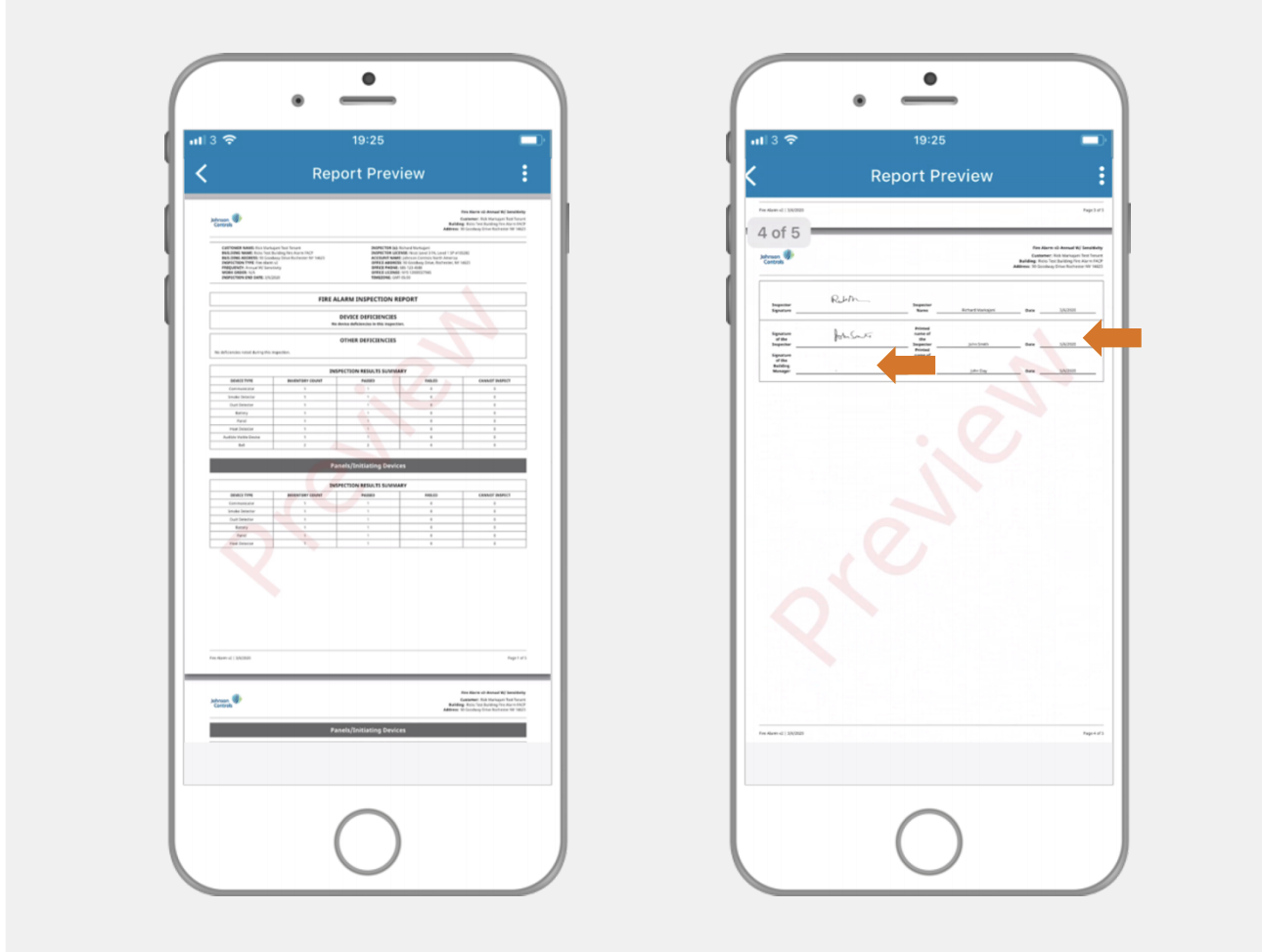 Sign off Inspection Report with Additional Signatures - Xaap Buildings