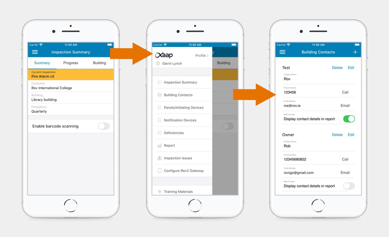 Add and Edit Building Contacts - Xaap Buildings