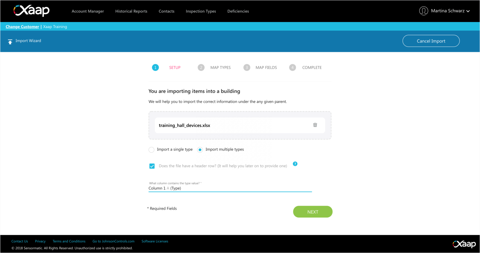 Importing Devices - Xaap Buildings