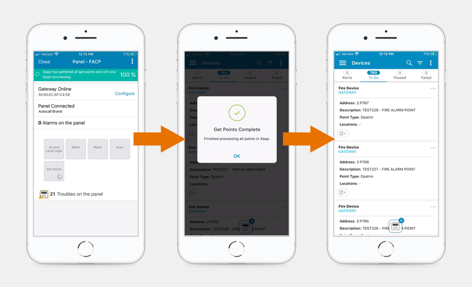 Performing an Inspection using the Xaap Gateway - Xaap Buildings
